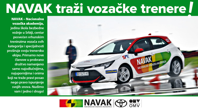 NAVAK traži vozačke trenere!